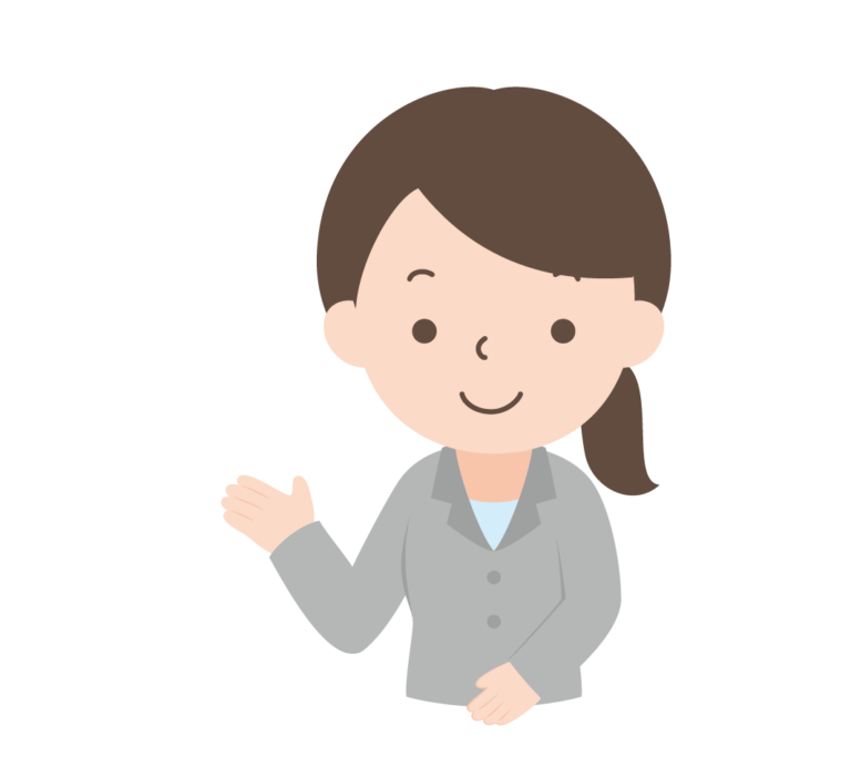 案内をしているスーツ姿の女性のイラスト 高品質の無料イラスト素材集のイラサポフリー